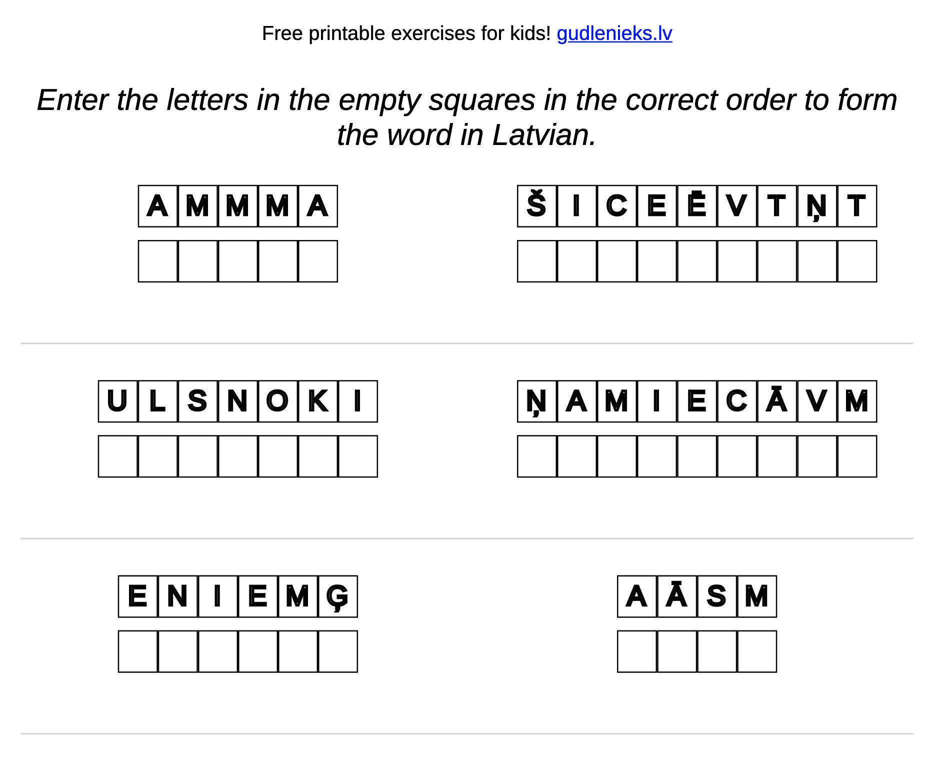 Latvian language: family - decode the answers without translation ...