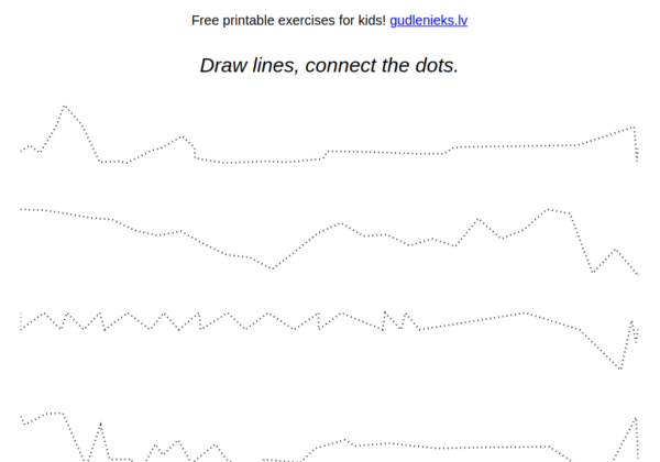 Connect the dots, draw broken lines. - Gudlenieks